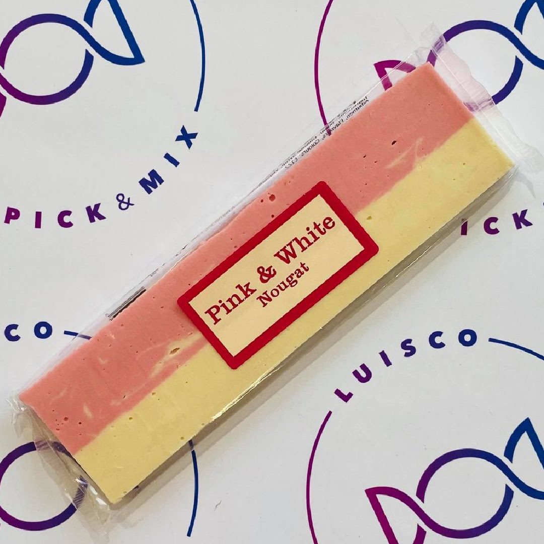 Pink & White Nougat Bar | Luisco Chocolate