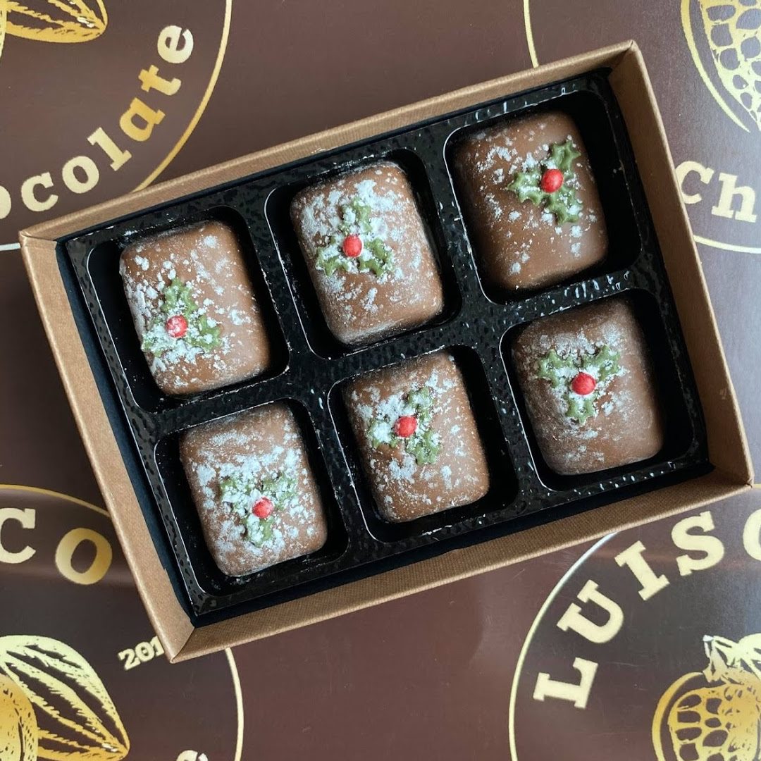 Milk Chocolate Yule Log Truffle Gift Box | Luisco Chocolate