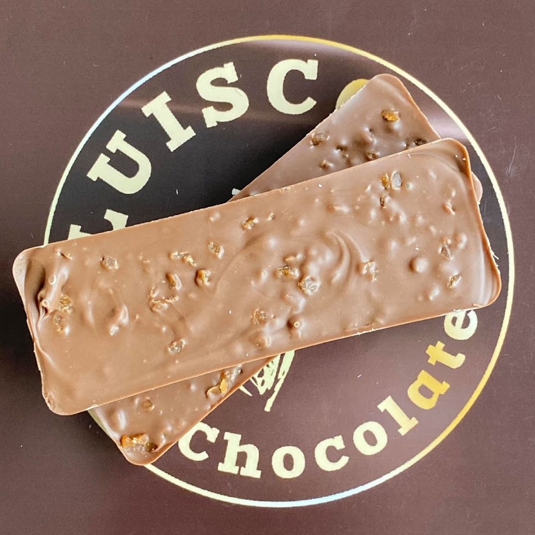 Milk Chocolate with Salted Caramel 50g Bar | Luisco Chocolate